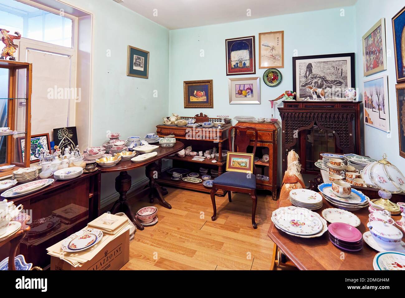 Ankara, Turkey - October, 2020: Interior of an antique store with old ...