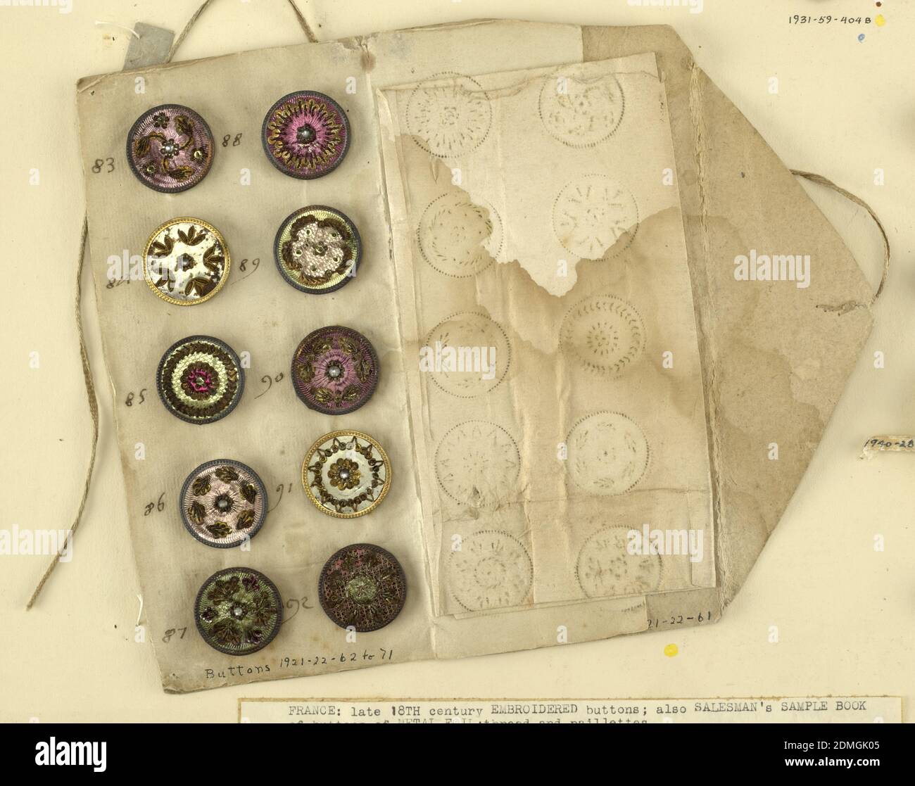 Button sample book hi-res stock photography and images - Alamy