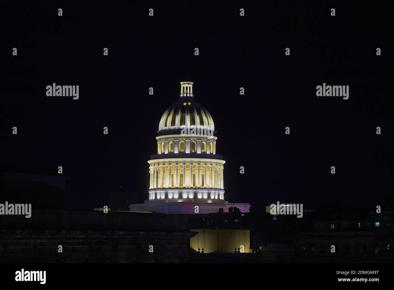 The Capitol building at night in Havana, Cuba Stock Photo - Alamy
