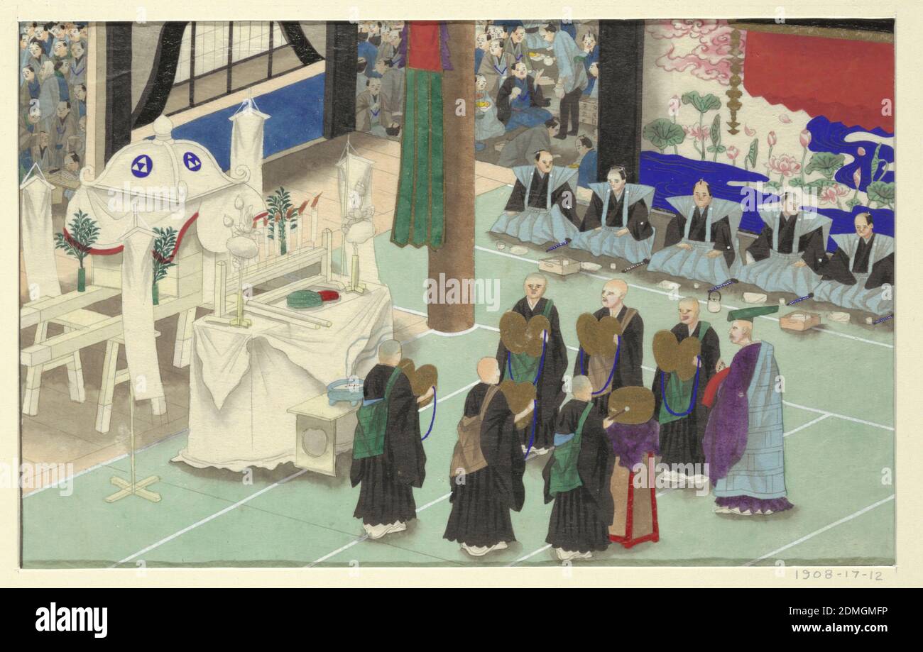 One of Sixteen Scenes of the Death and Burial of a Man, Japan ...
