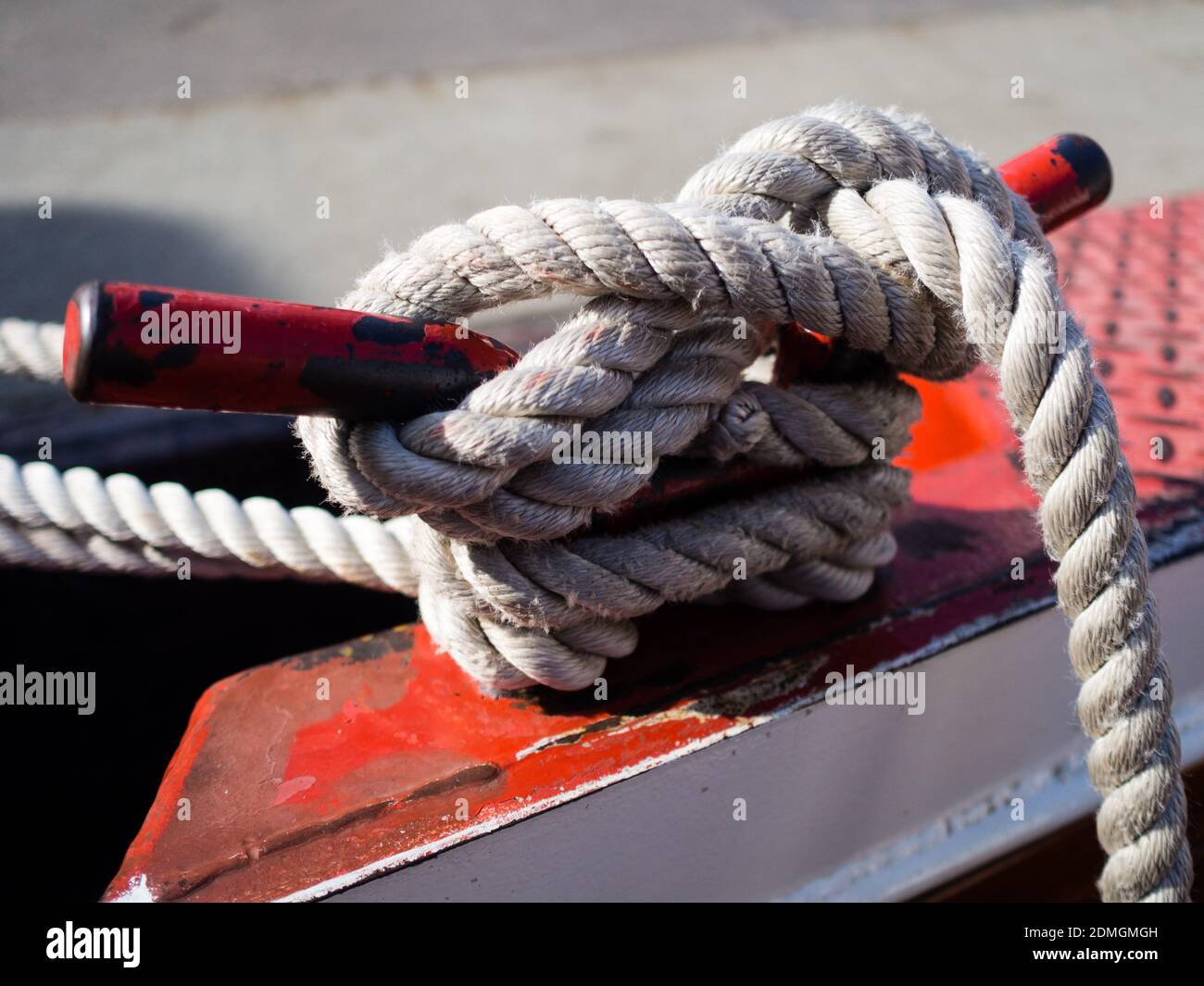 Foreground red bollard hi-res stock photography and images - Alamy