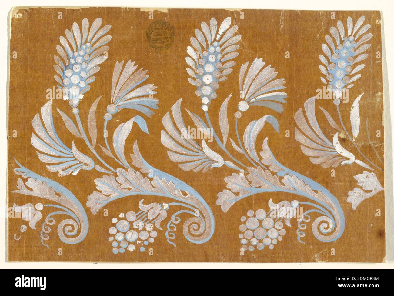 Design for a Woven or Embroidered Horizontal Border of the 'Fabrique de ...
