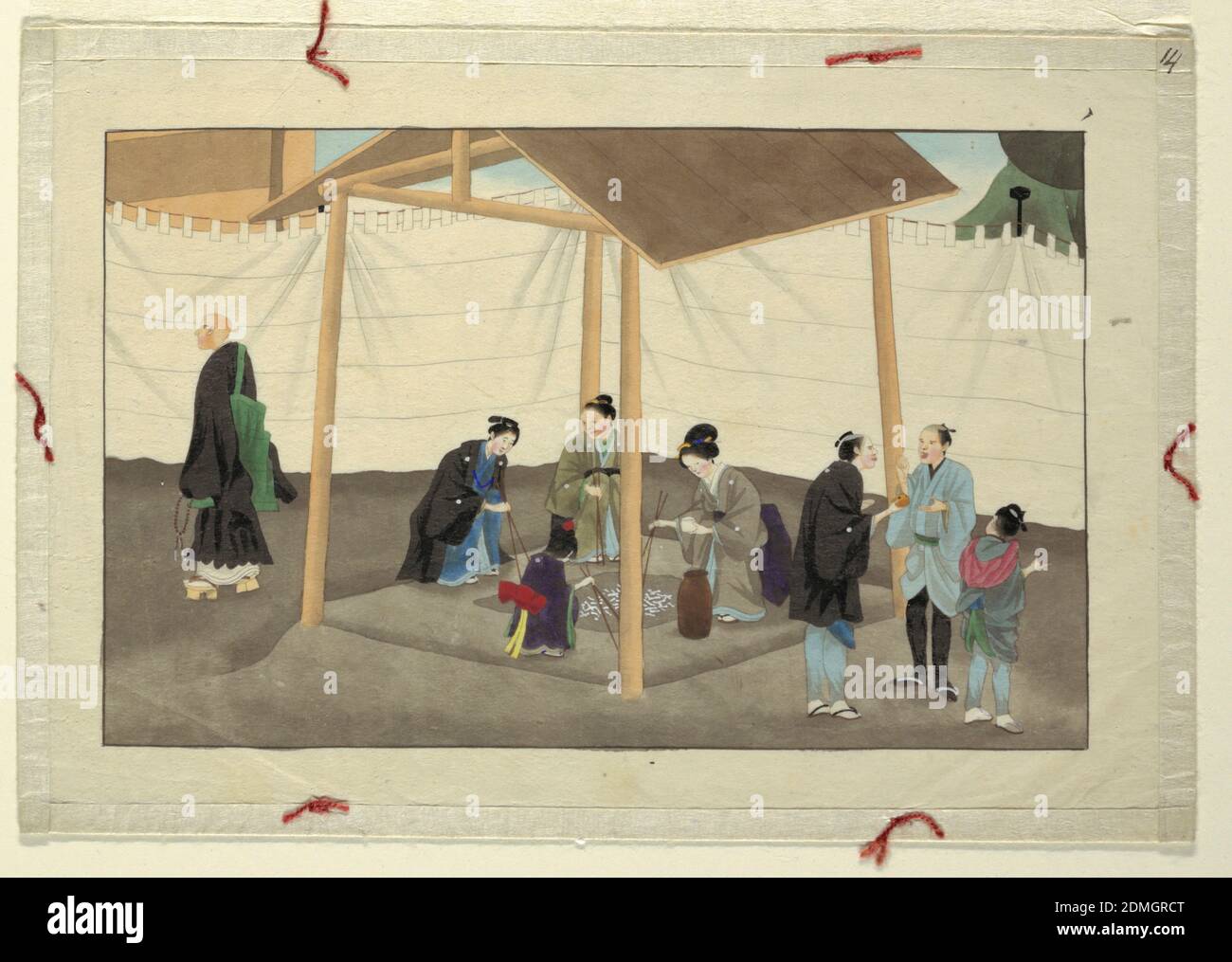 One of Sixteen Scenes of the Death and Burial of a Man, Japan ...