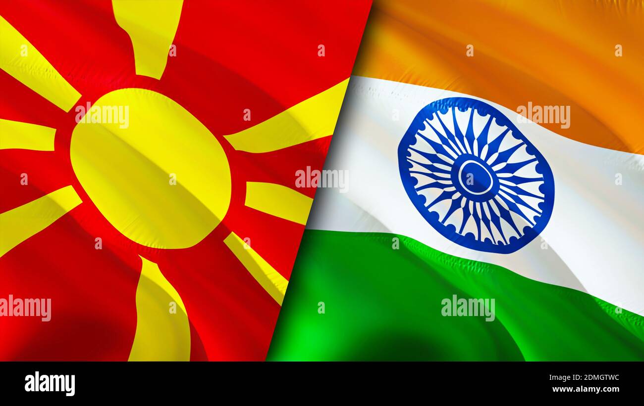 North macedonia india flag hi-res stock photography and images - Alamy