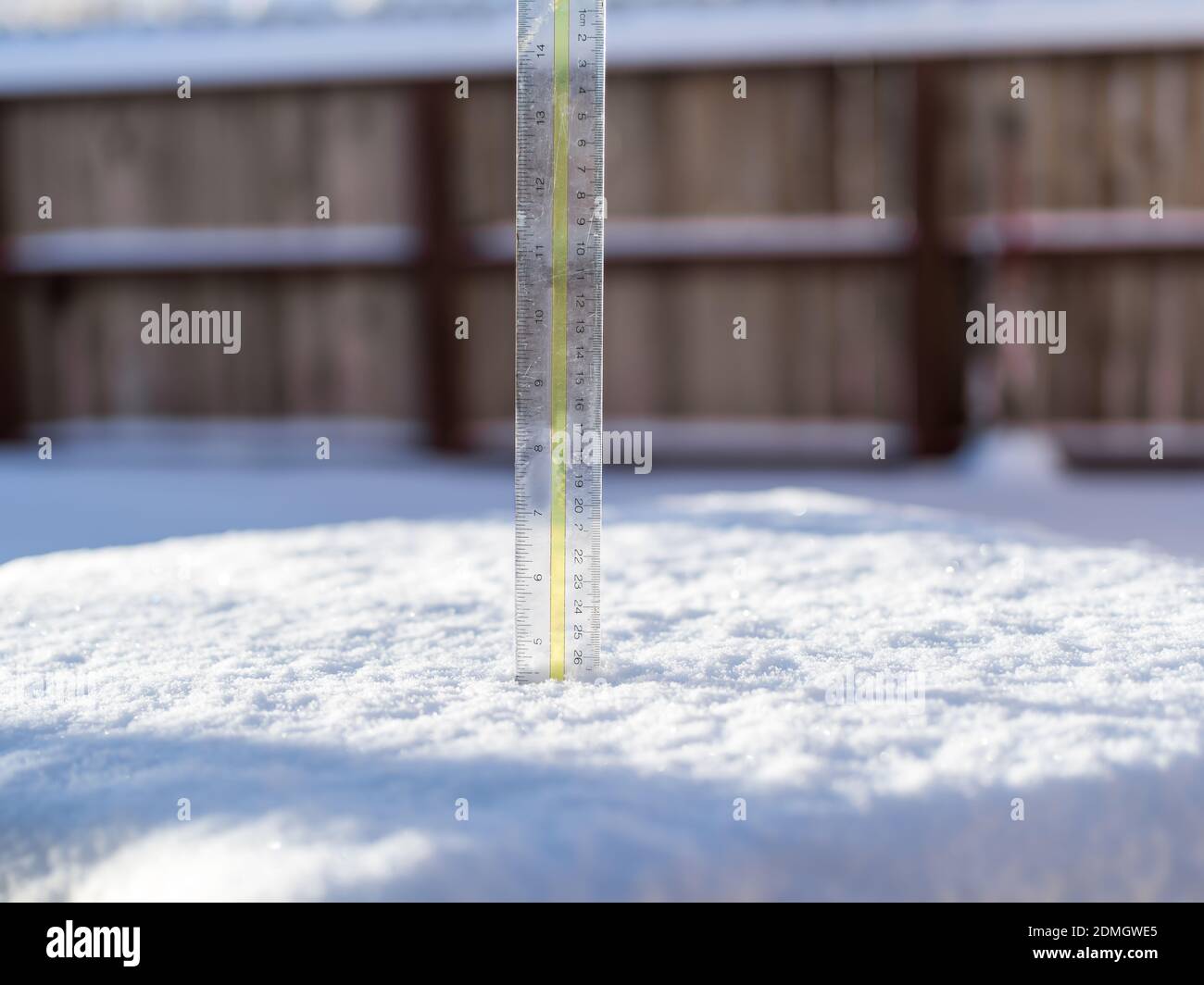Measuring Snow Depth With Ruler High Resolution Stock Photography and ...
