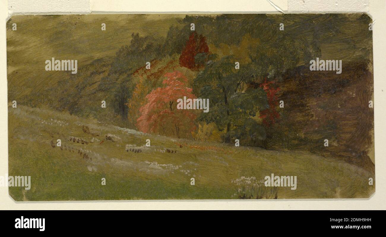 Autumn Landscape, Frederic Edwin Church, American, 1826–1900, Brush and ...