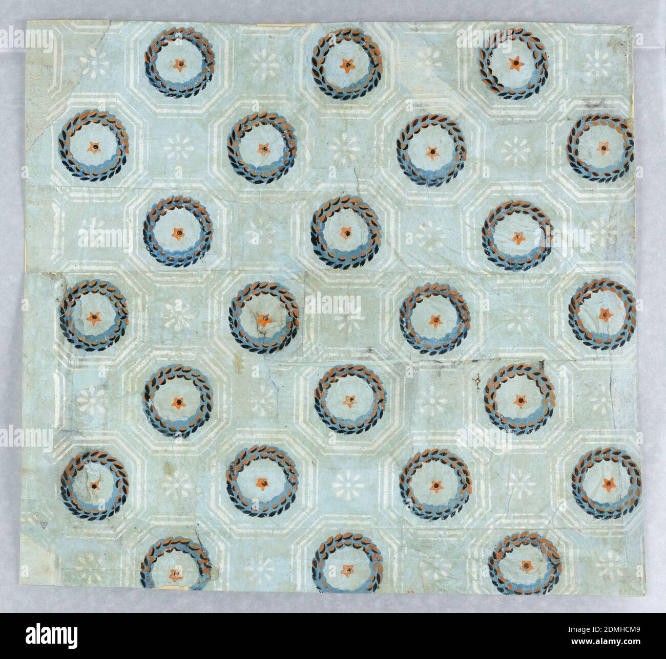 Sidewall, Block-printed on handmade paper, Vertical rectangle, on ...