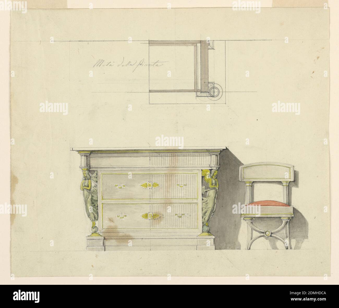 Two winged female genii standing upon small balls beside hi-res stock ...