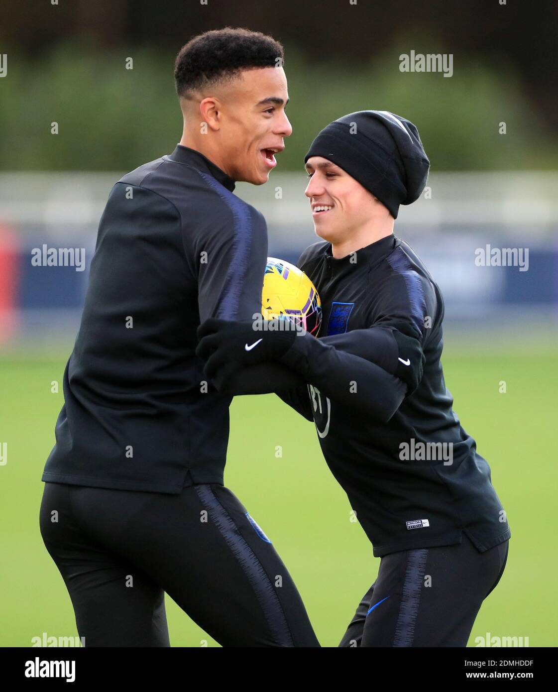 File photo dated 11-11-2019 of England's Mason Greenwood (left) and ...