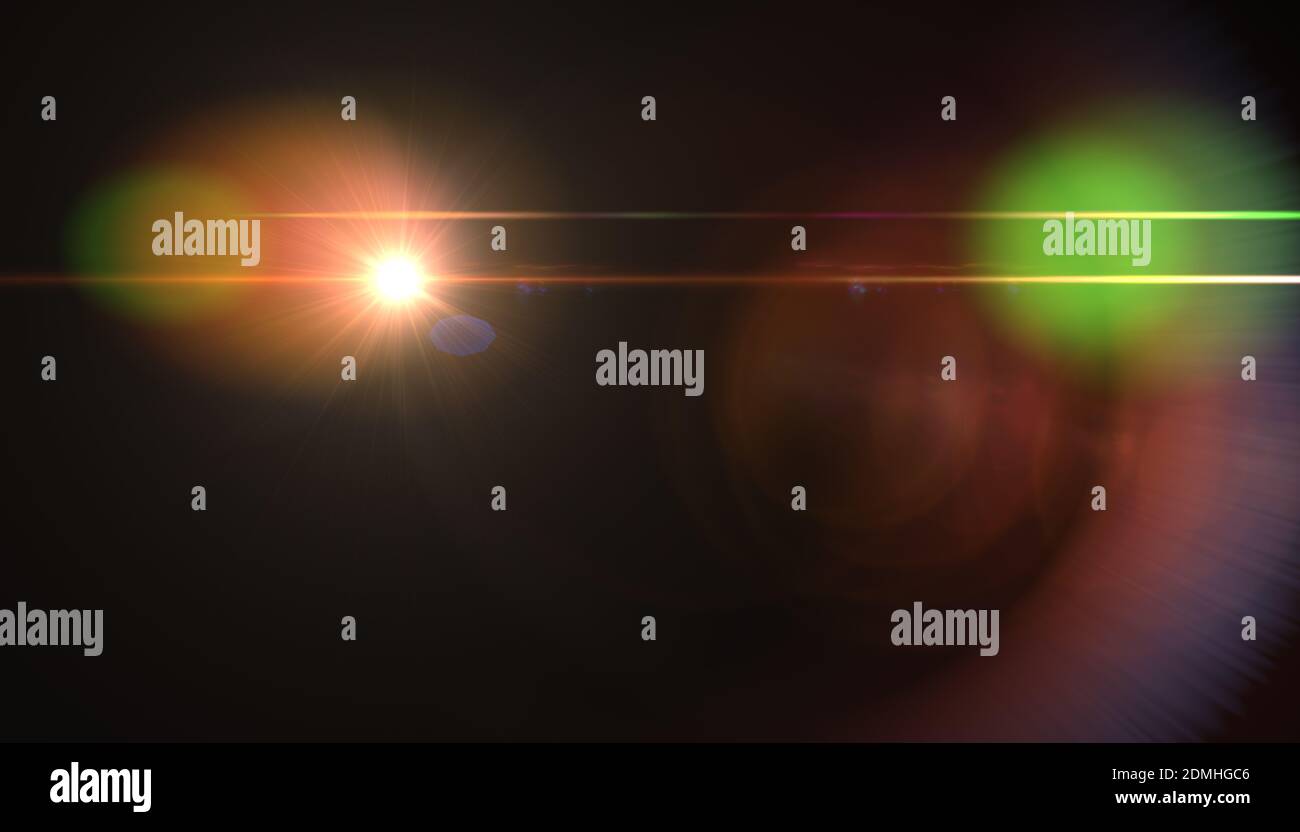 abstract glowing light sun burst with digital lens flare background ...