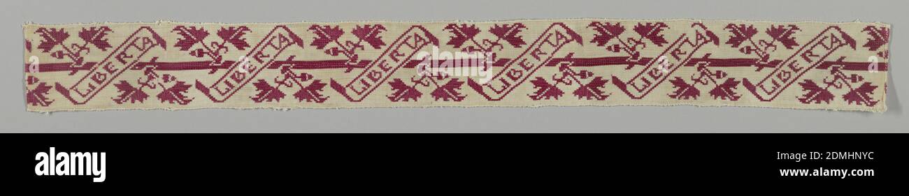 Band, Medium: silk embroidery on linen foundation Technique ...