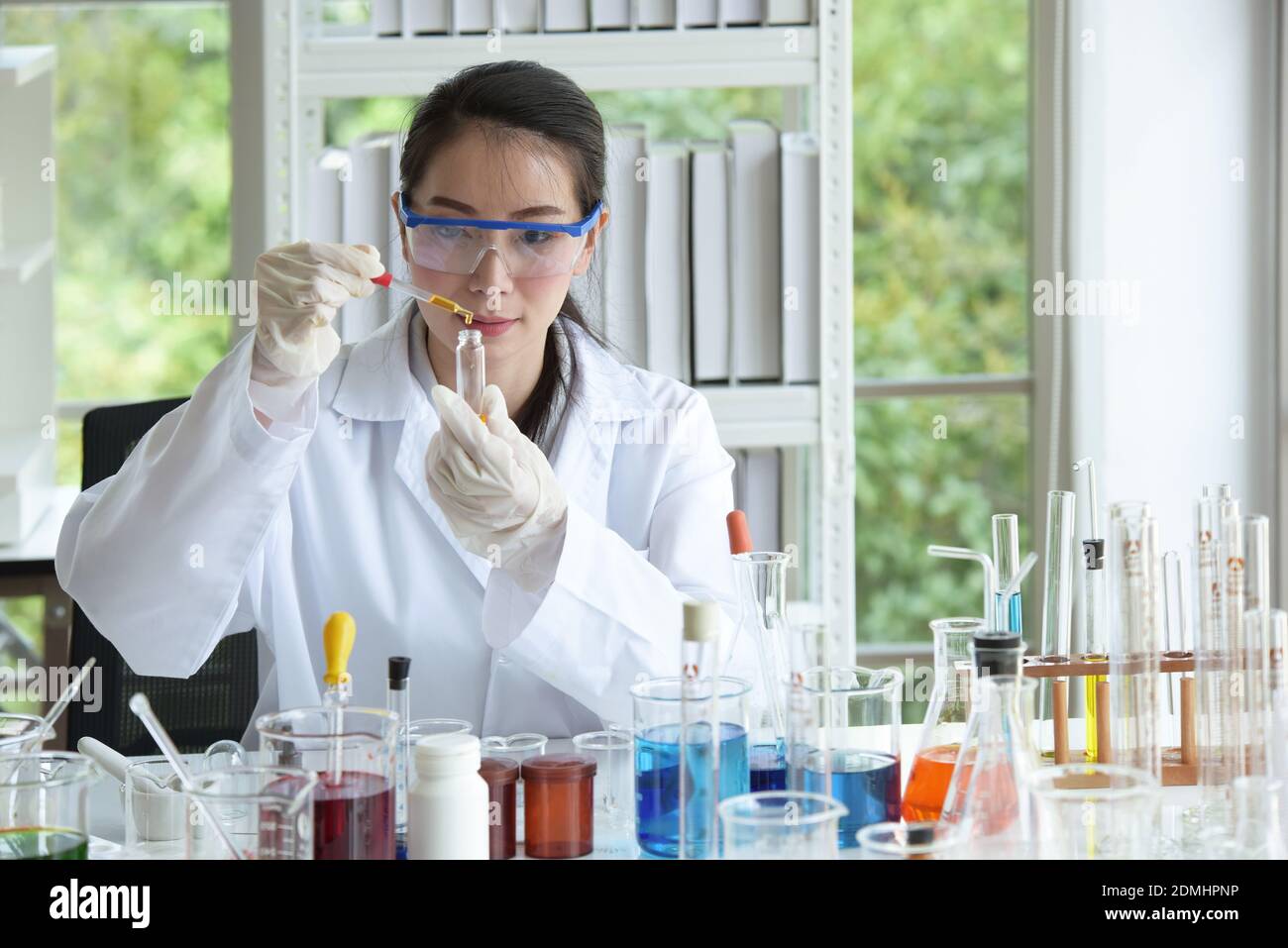 Adult Women Doing Science Experiment High Resolution Stock Photography ...