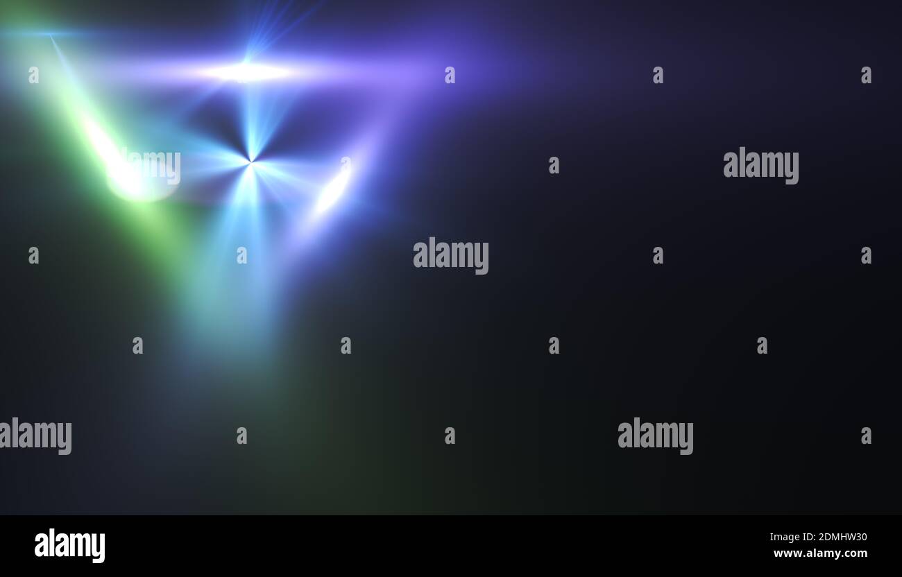digital lens flareon black background.Triangle light flare effect.Ray ...