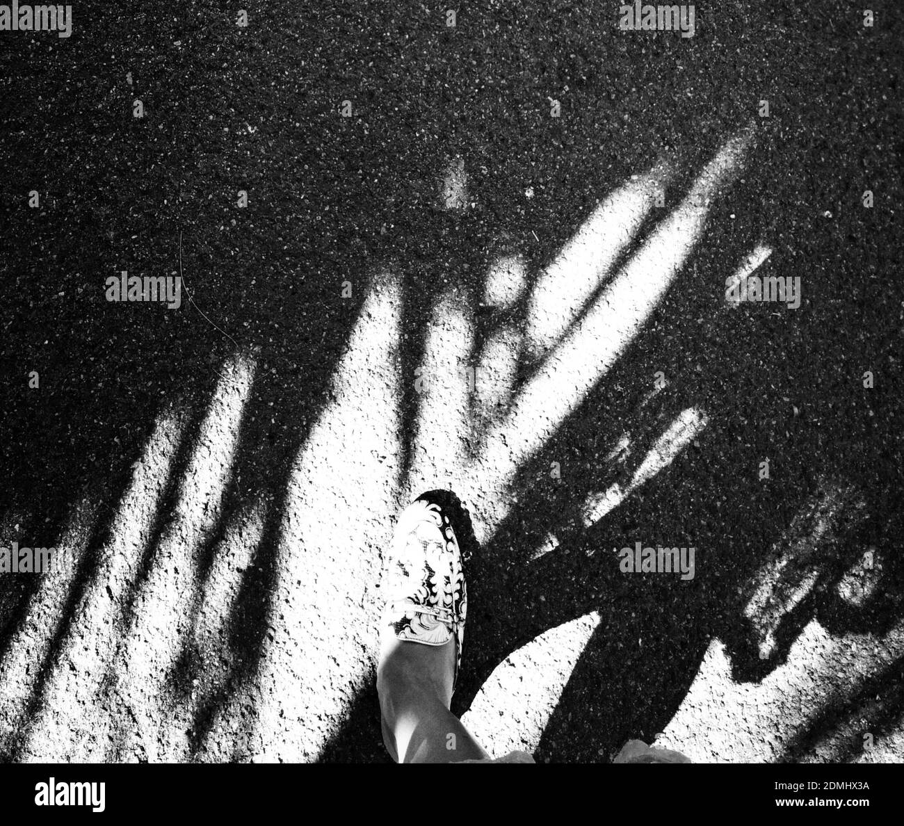 Shadow Of Person Standing On Street Stock Photo - Alamy