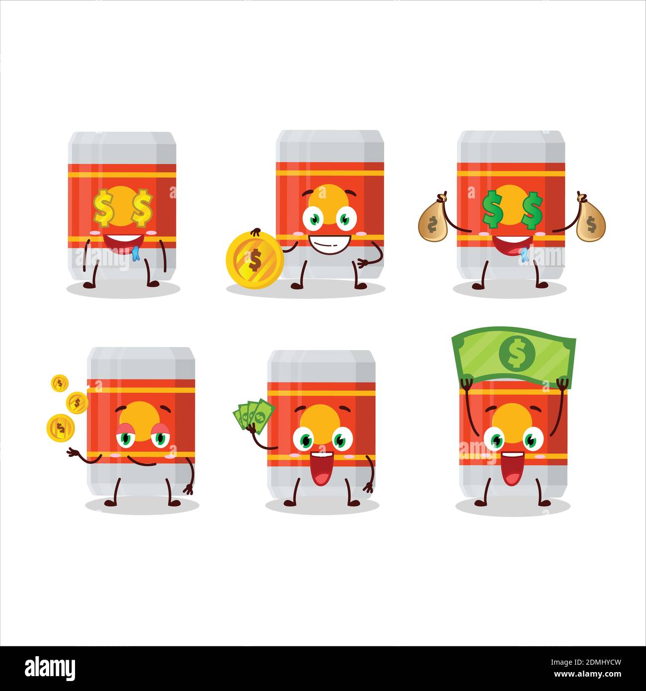 Beer bottle cartoon character with cute emoticon bring money. Vector ...