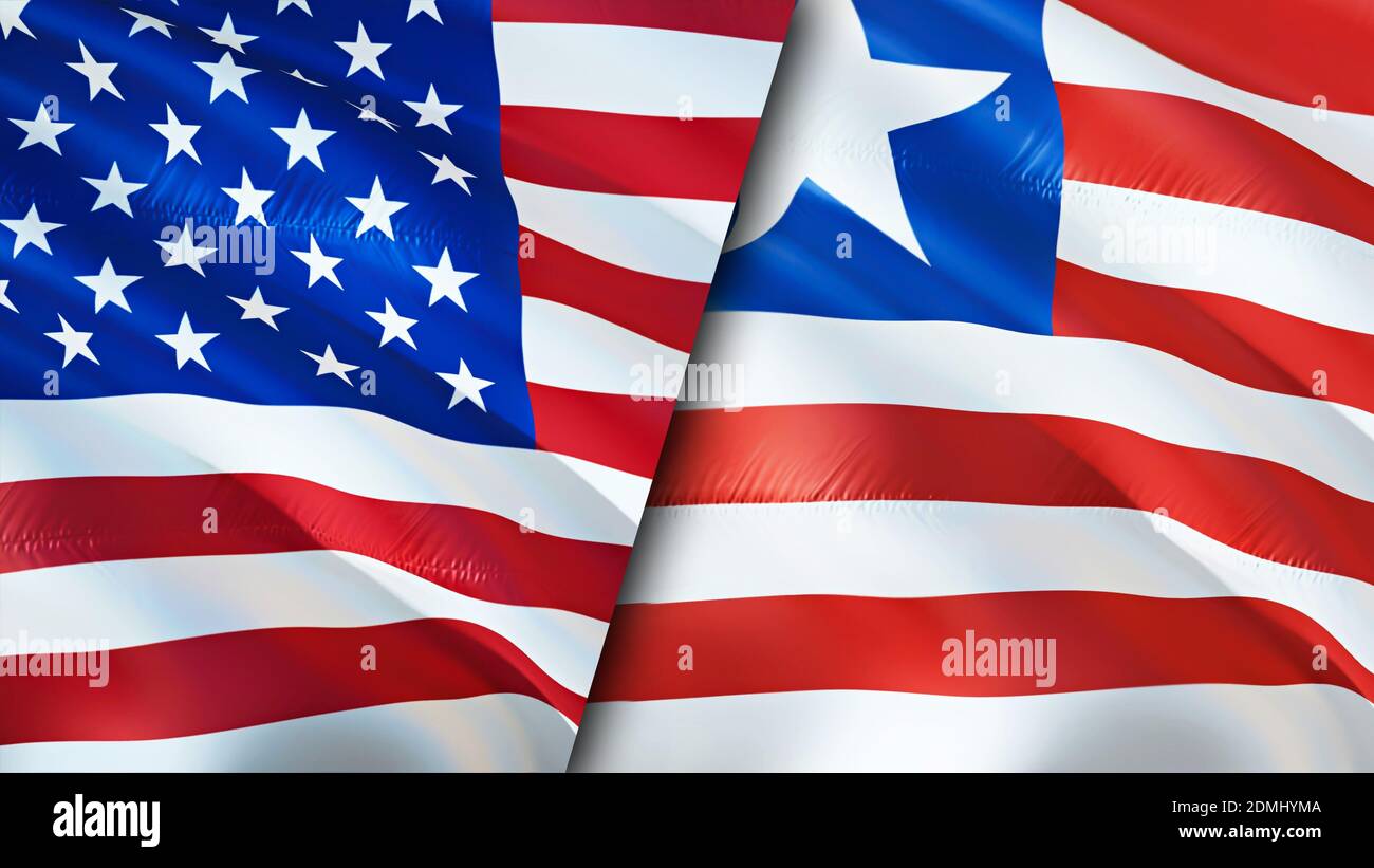 Usa and liberia flags hi-res stock photography and images - Alamy