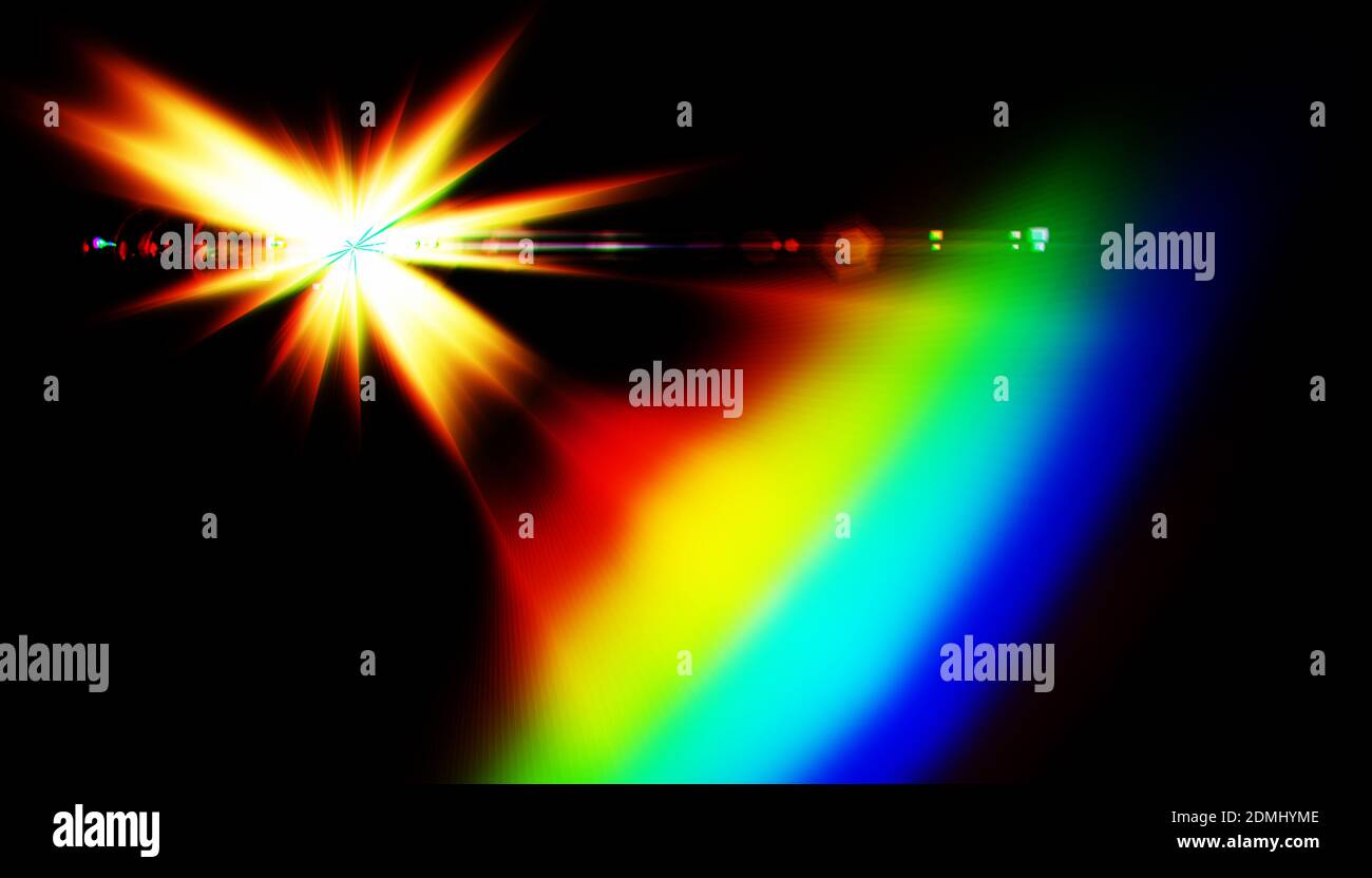 Lens flare or Star flare in black background.Modern nature flare effect ...