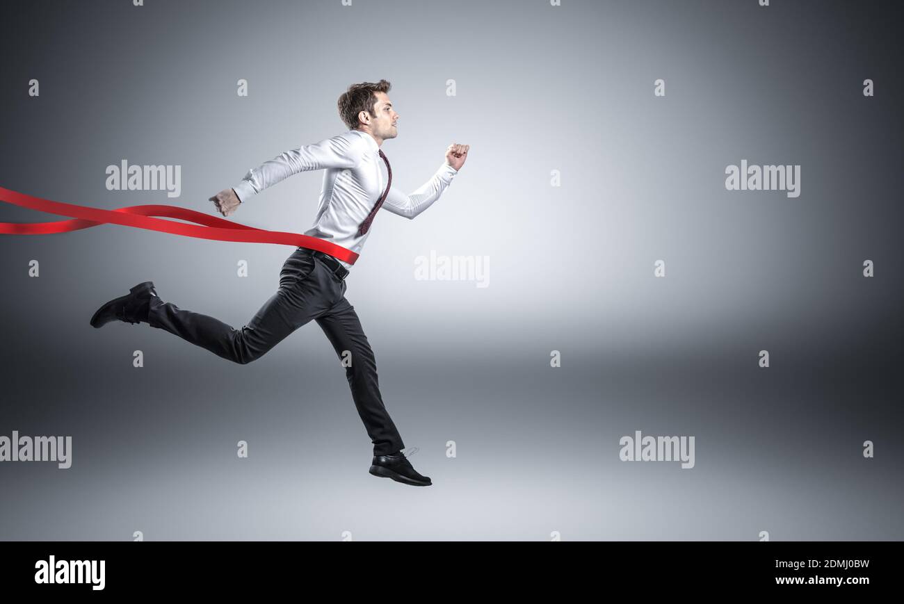 Side view success finish line hi-res stock photography and images - Alamy