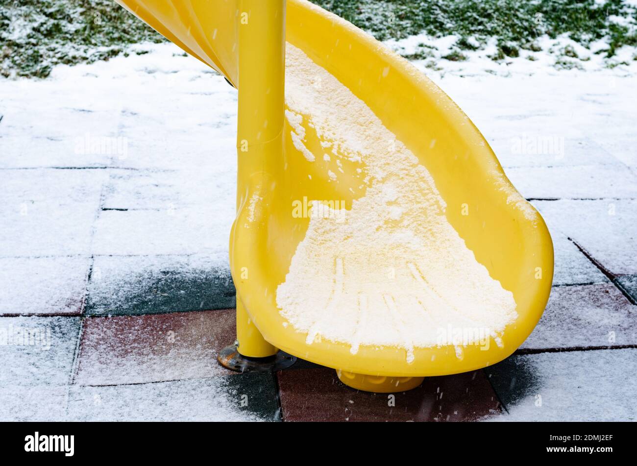 Plastic slide covered snow hi-res stock photography and images - Alamy