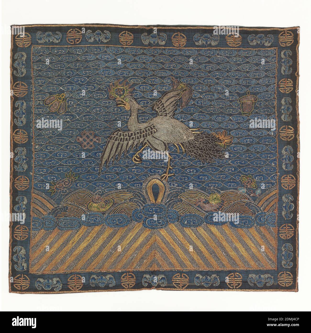 Rank badge, Medium: silk and metallic embroidery on silk foundation ...