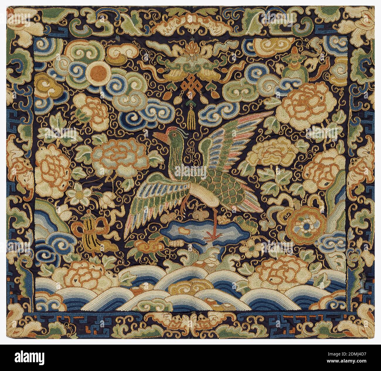 Rank badge, Medium: satin, silk and metal thread Technique: embroidery ...