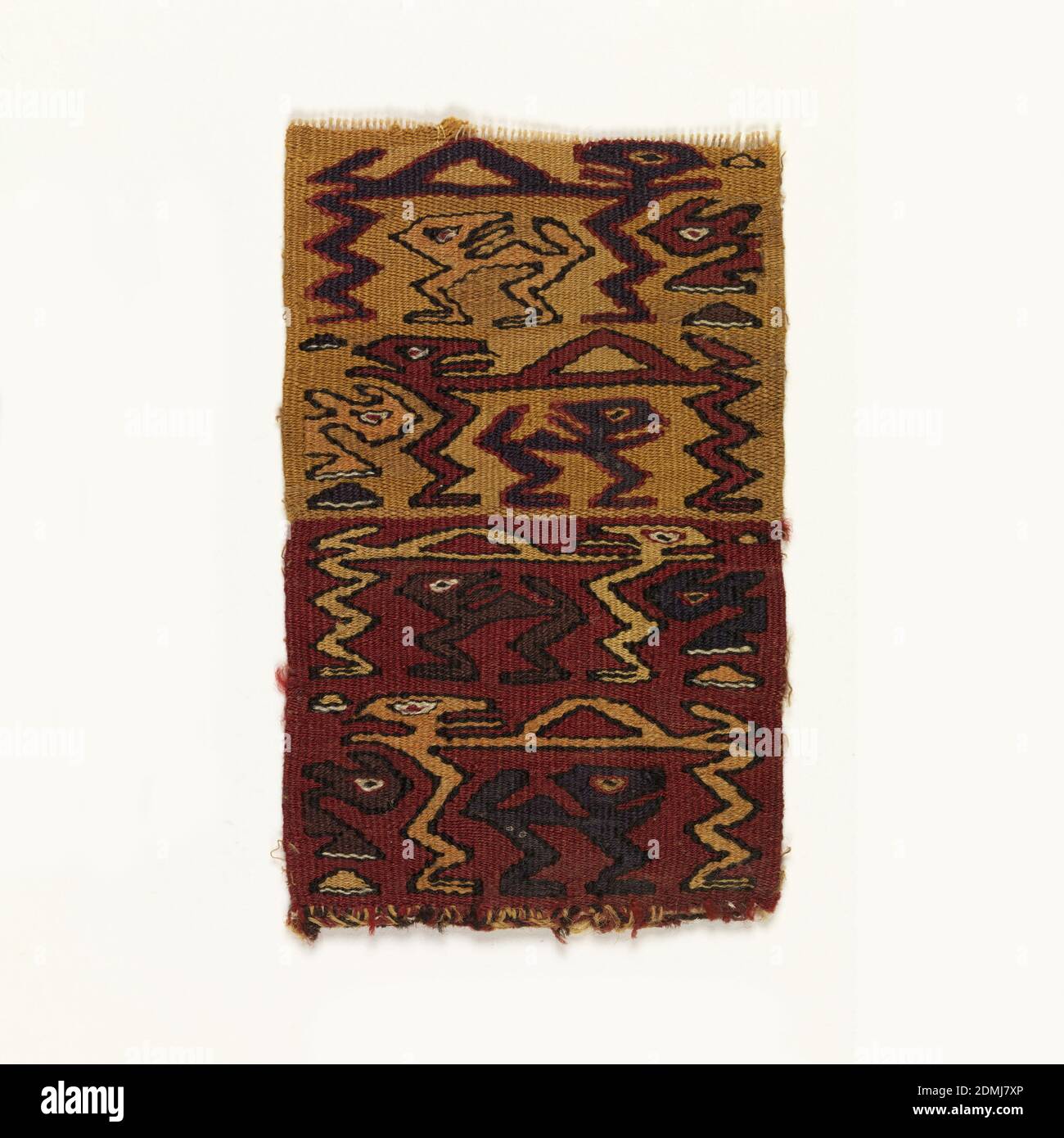 Fragment, Medium: cotton, wool Technique: slit tapestry with use of non ...