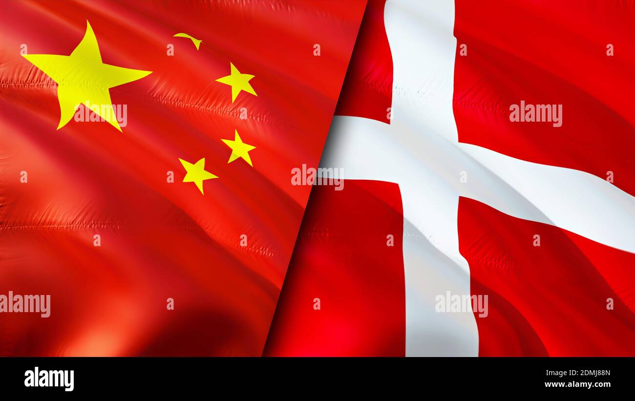 China denmark flag hi-res stock photography and images - Alamy