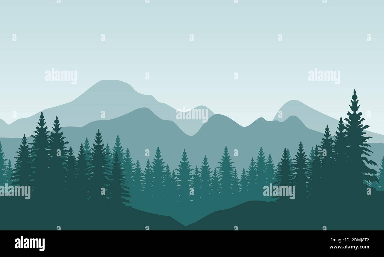 Beauty scenery in the countryside of soothing. City vector illustration ...