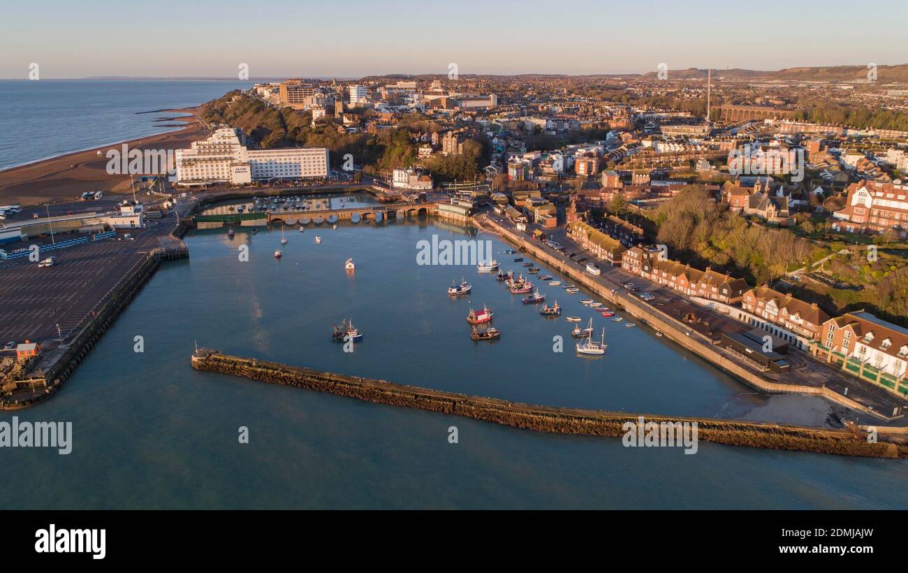 Aerial View Of Folkestone High Resolution Stock Photography and Images ...