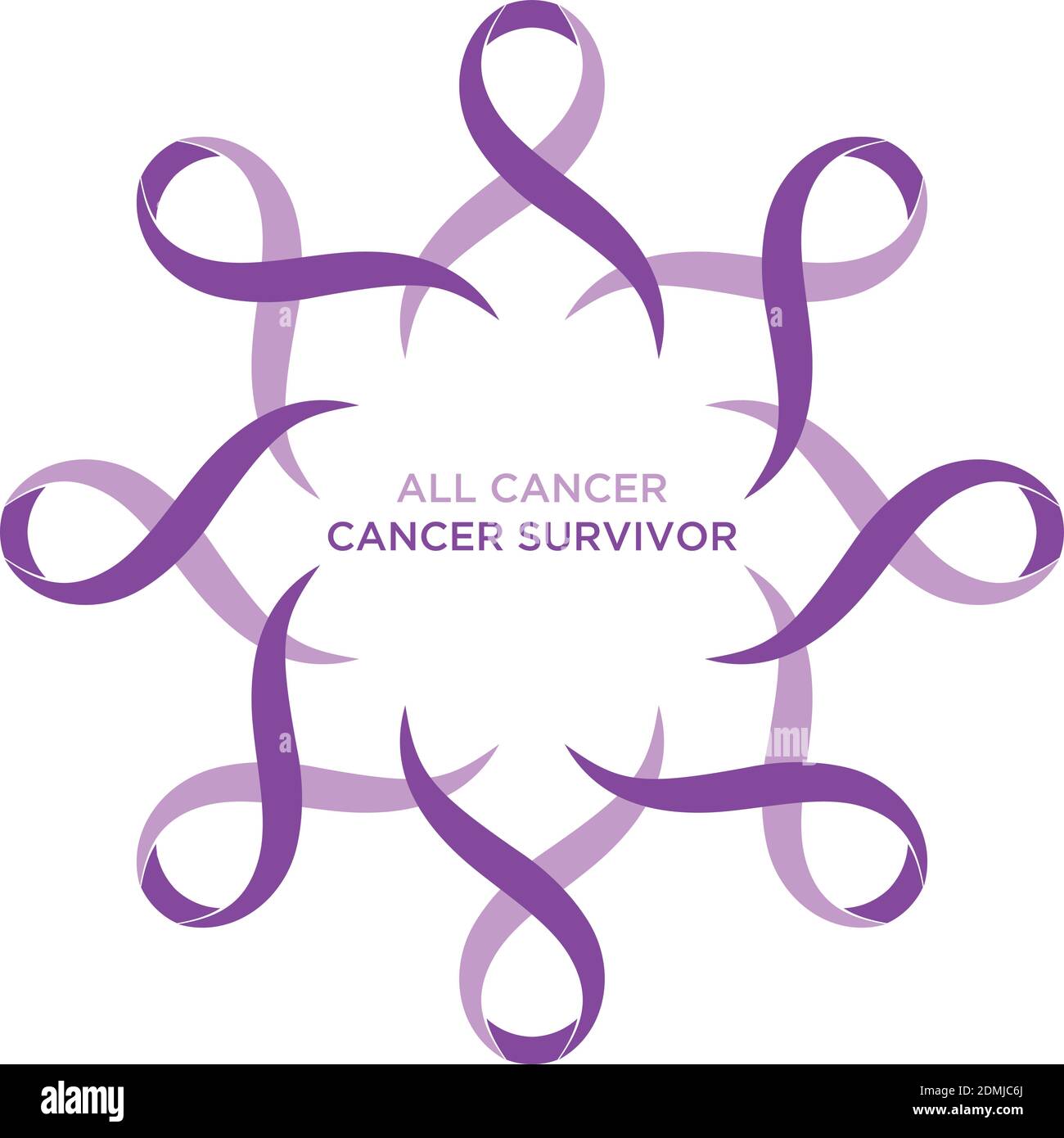 Cancer ribbon lavender or purple color representing the support of ...