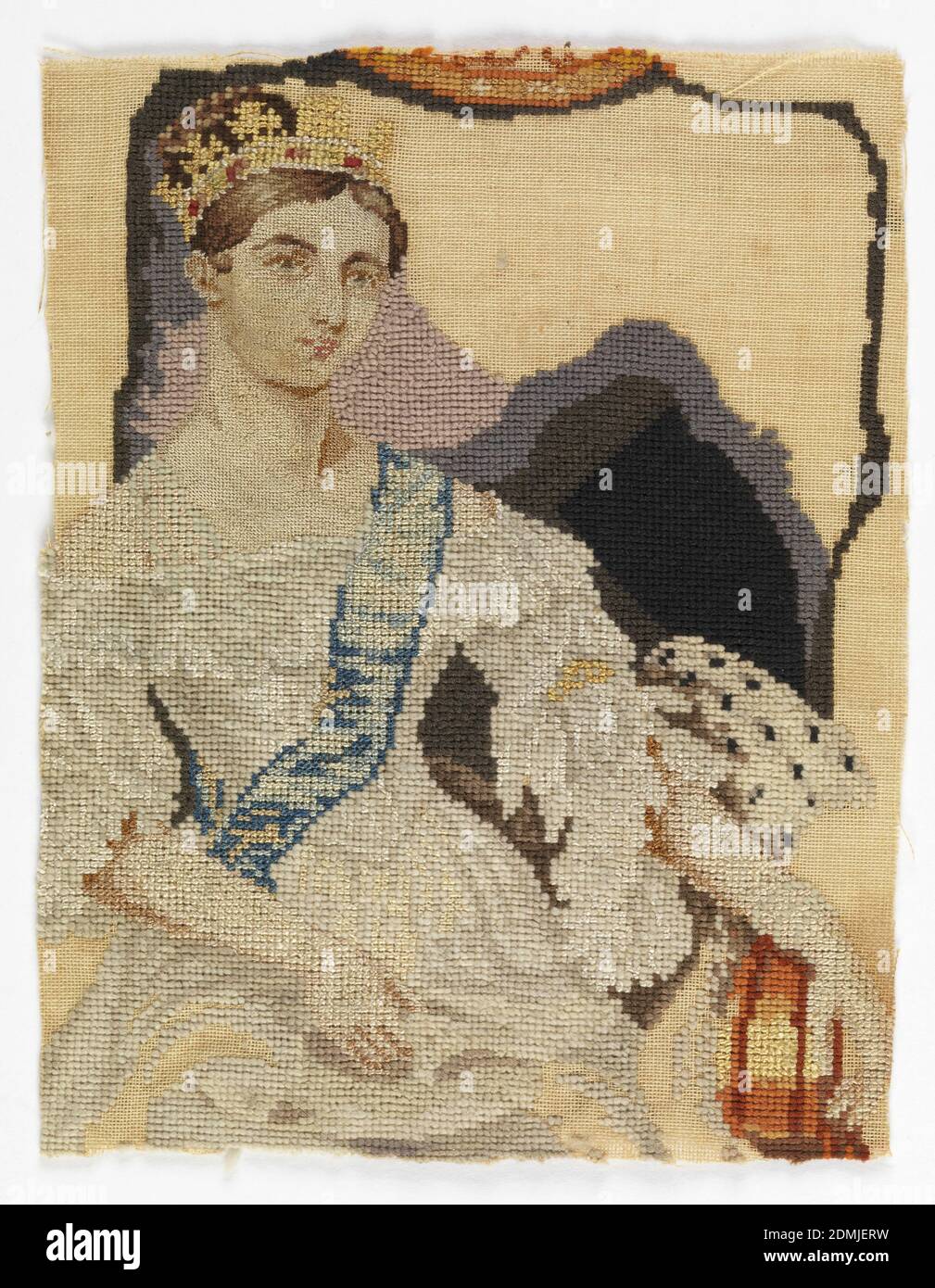 Embroidered picture, Medium: cotton, wool, silk Technique: counted ...