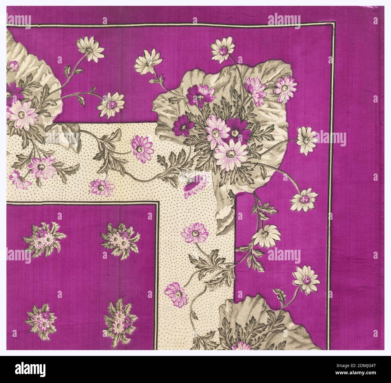 Scarf sample, Medium: silk Technique: printed on plain weave, Quarter ...