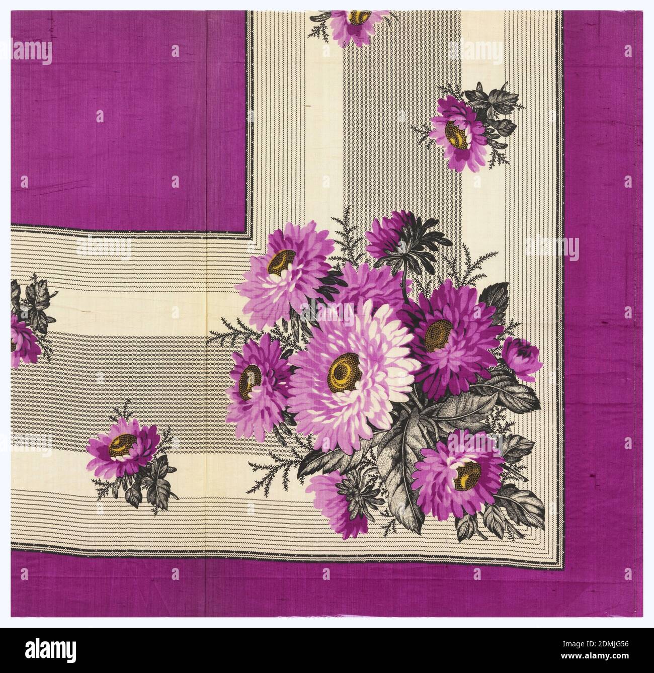 Scarf sample, Medium: silk Technique: printed on plain weave, Quarter ...