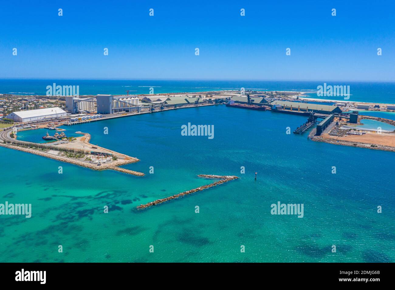 Aerial view of a port in Geraldton, Australia Stock Photo - Alamy
