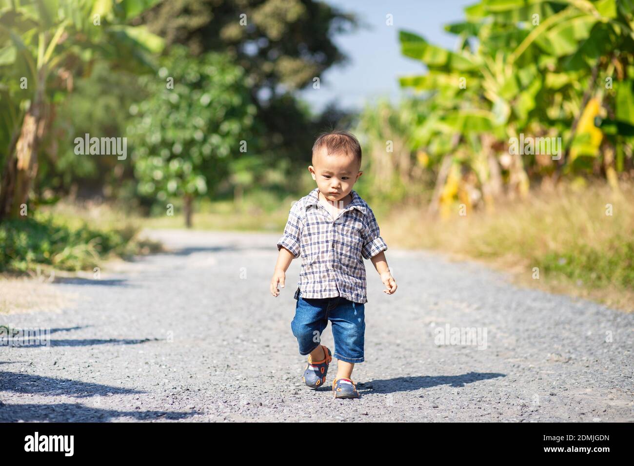 Boy Walking Country Road Alone High Resolution Stock Photography and ...