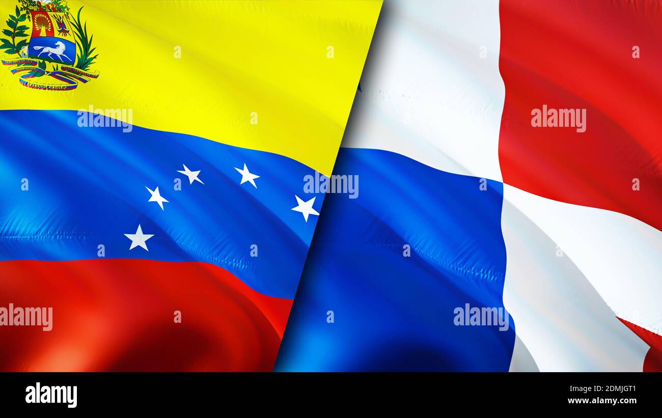 Venezuela and Panama flags. 3D Waving flag design. Venezuela Panama ...