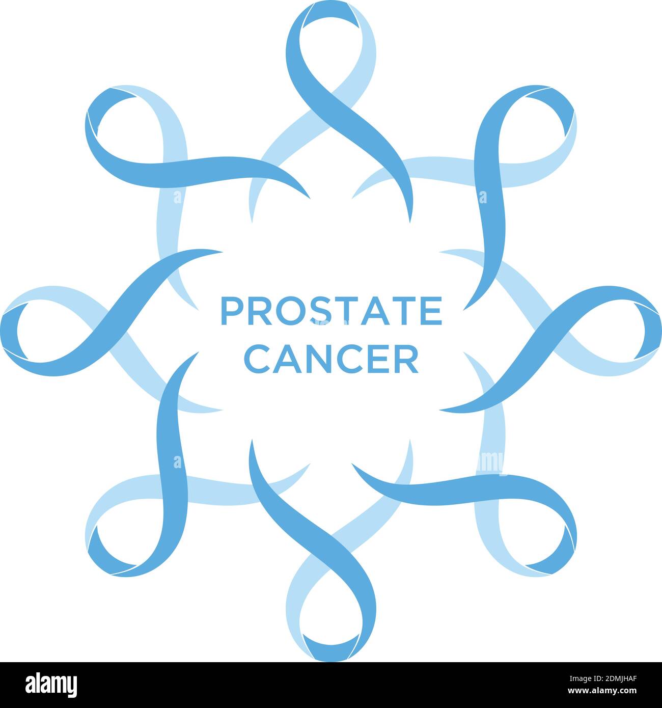 Cancer ribbon light blue color representing the support of tackling ...
