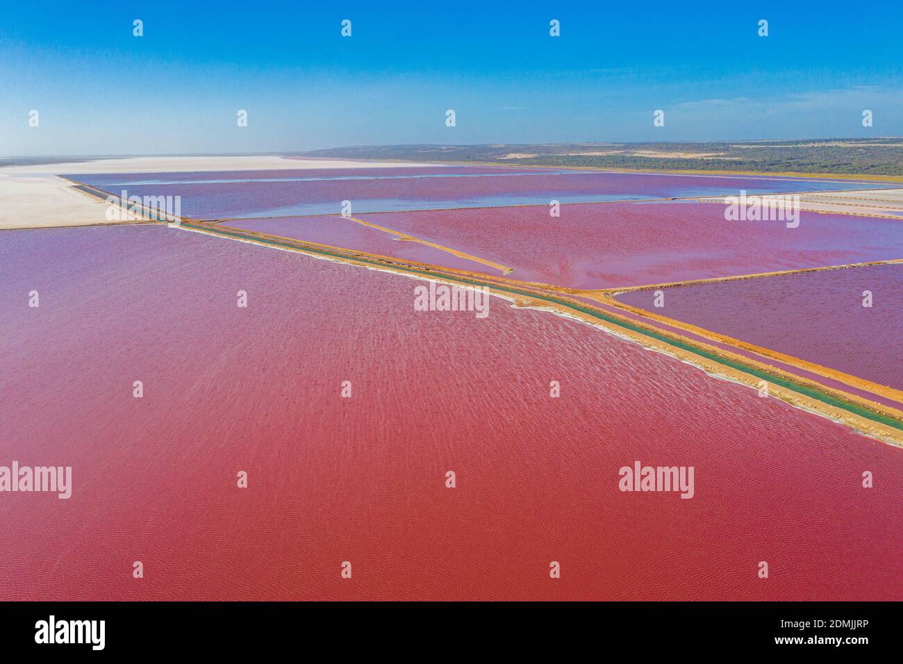 Pink lake at port gregory in Australia Stock Photo - Alamy