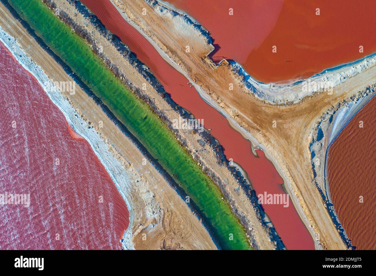 Pink lake at port gregory in Australia Stock Photo - Alamy