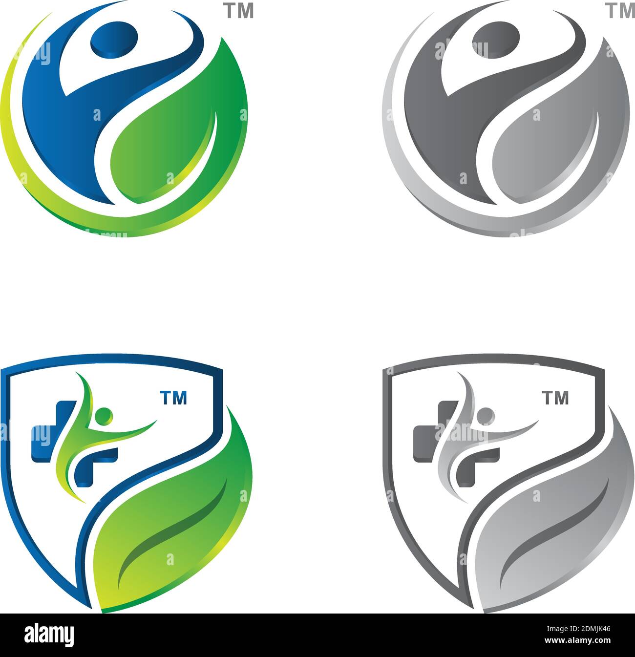 Health life Nutrition Logo Design Template Vector. Vector illustration ...