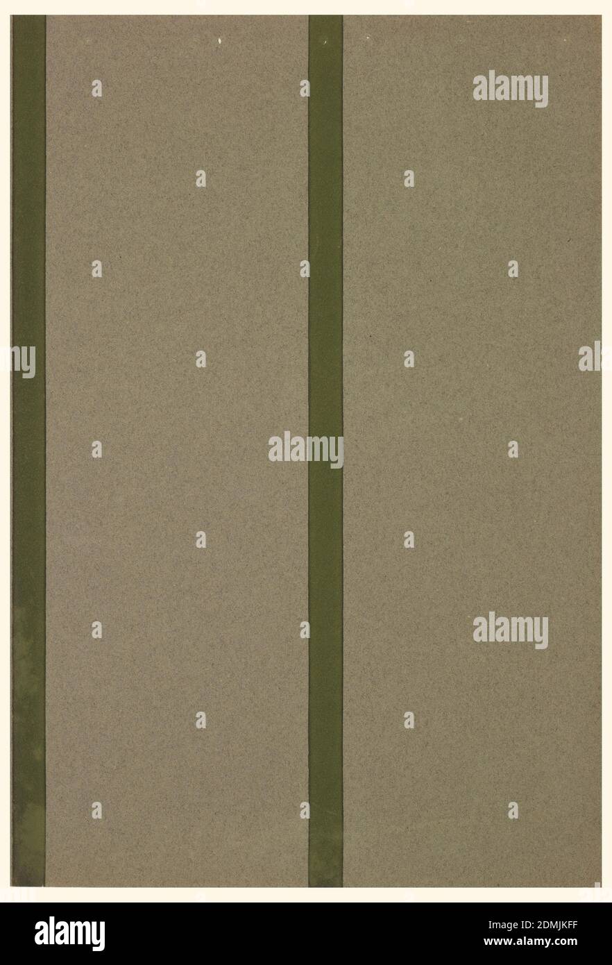 Sidewall - sample, Machine-printed on paper, Stripe design, wide bands ...