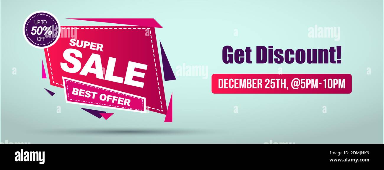 Super sale banner for facebook cover or flyer design. Super sale label ...
