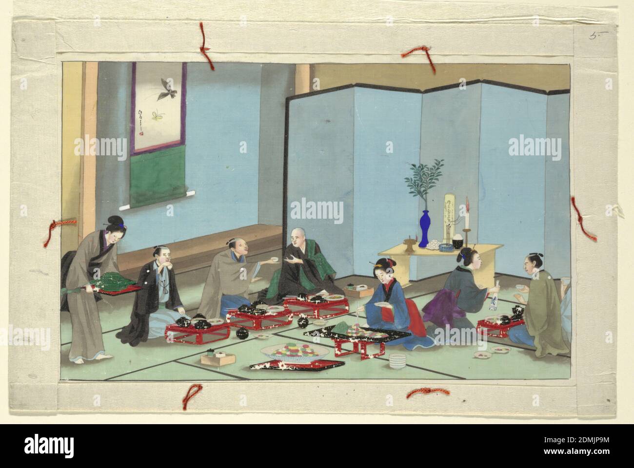 One of Sixteen Scenes of the Death and Burial of a Man, Japan ...