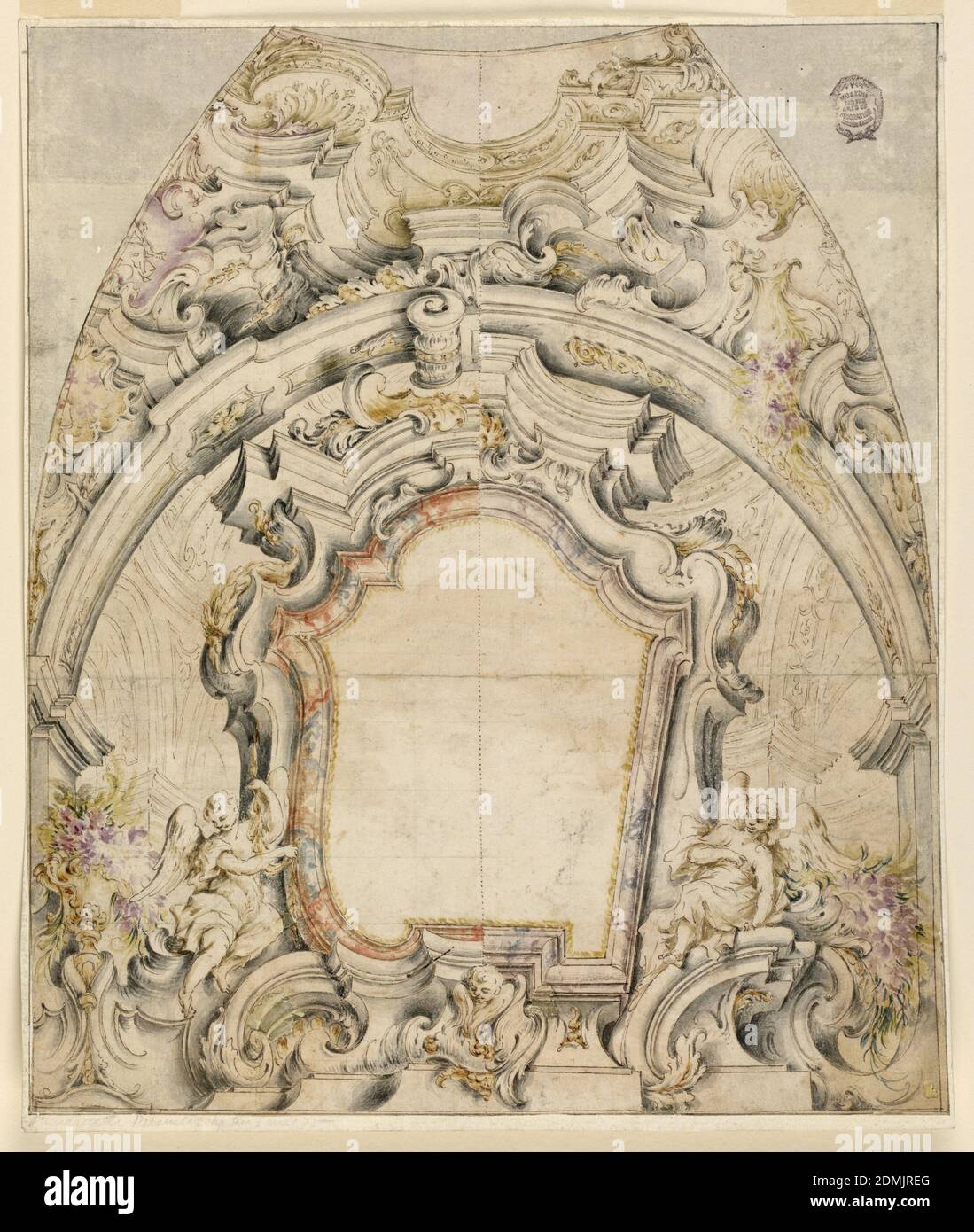 Project for the Painted Decoration of a Dome, Black chalk, pen and ink ...