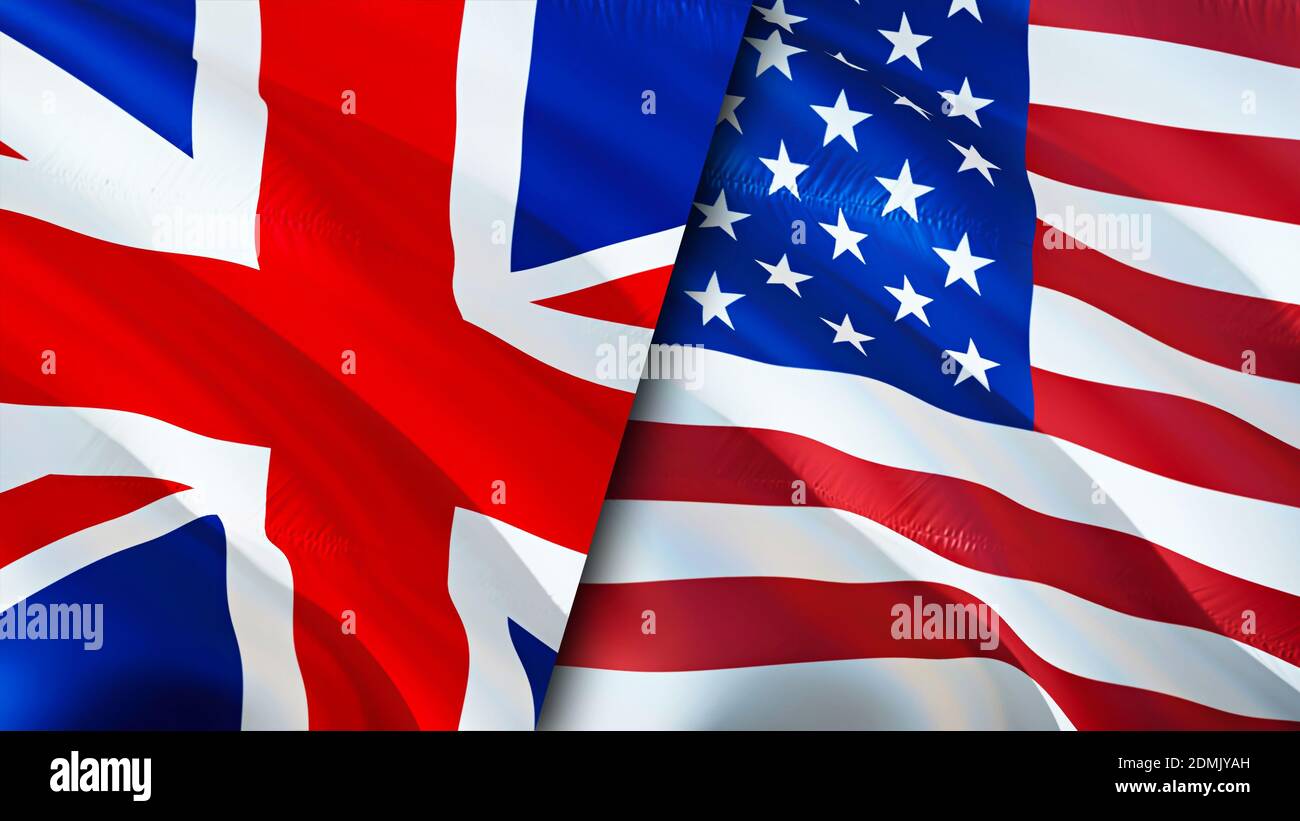 British And American Flag Wallpaper