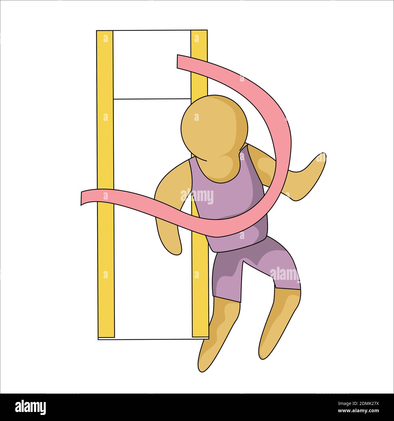 Run cross finish line Cut Out Stock Images & Pictures - Alamy