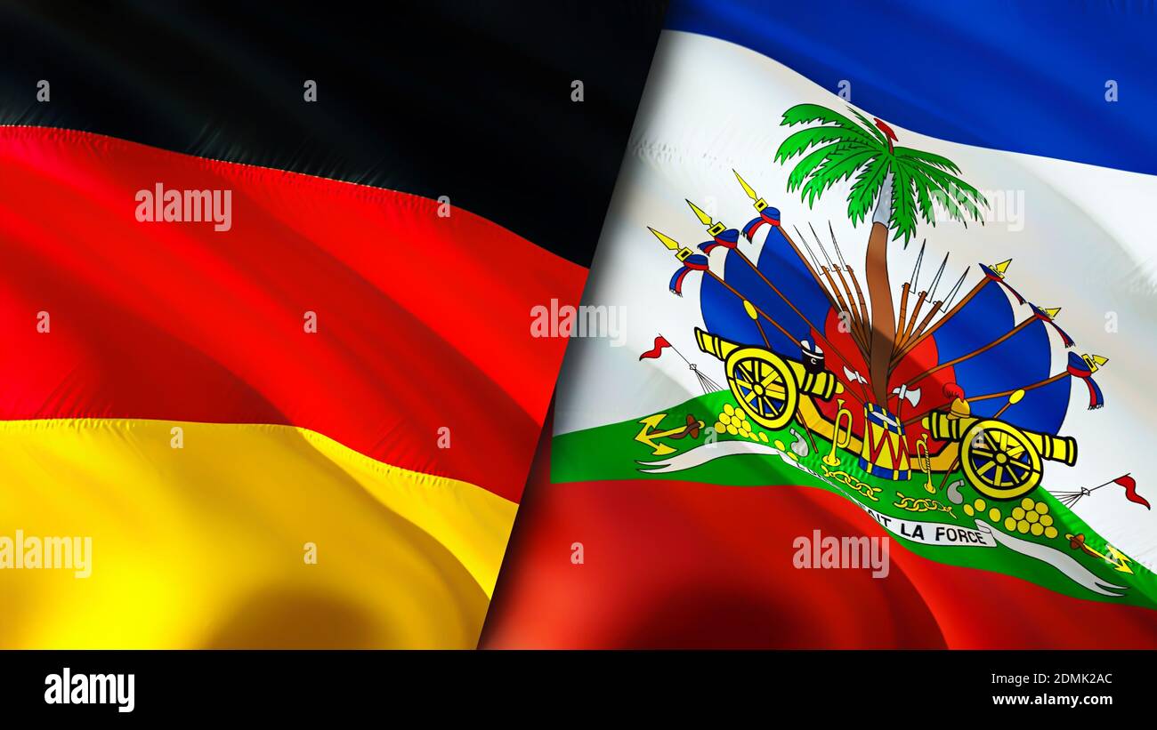 Germany and Haiti flags. 3D Waving flag design. Germany Haiti flag ...