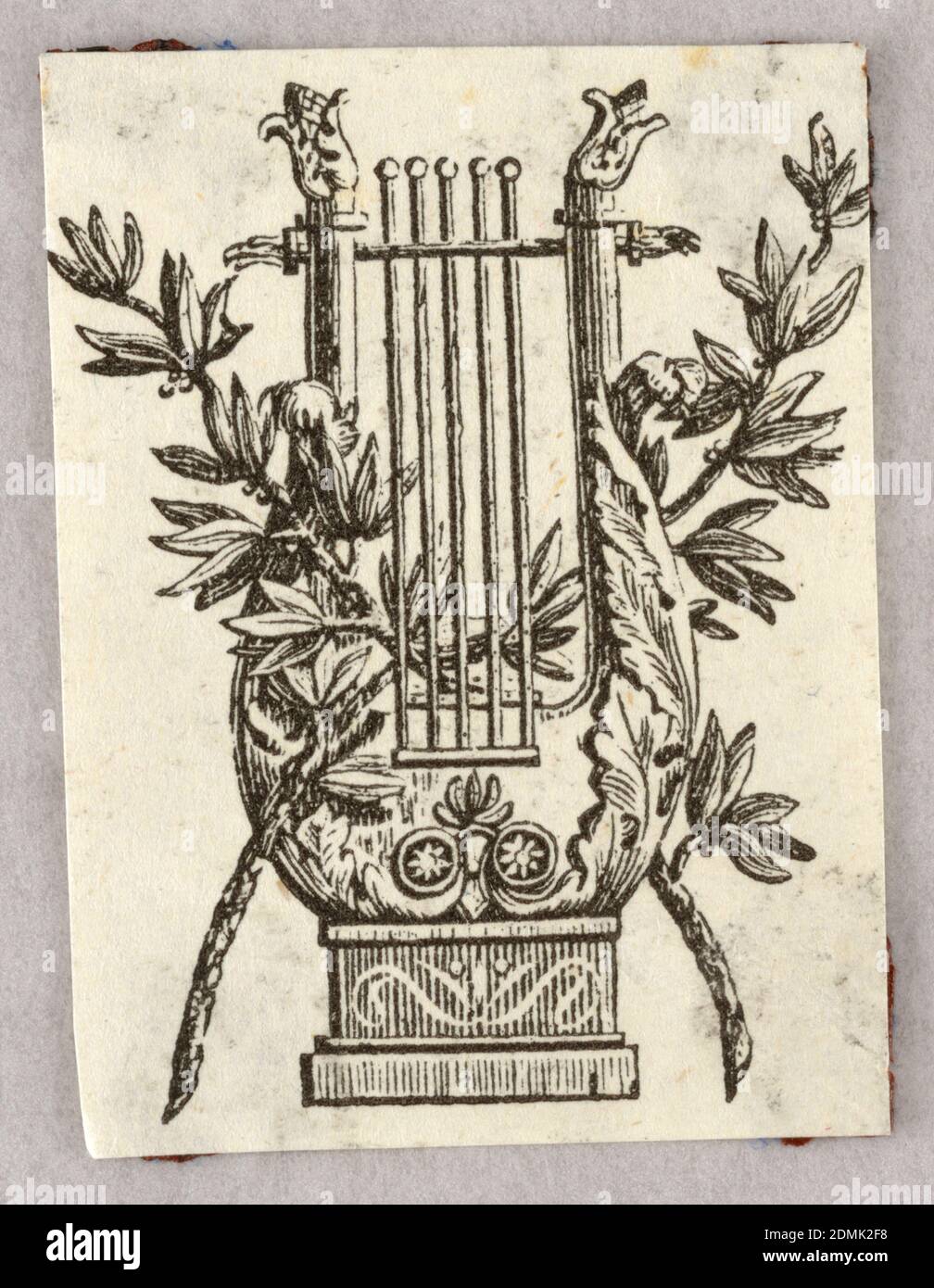 Wood engraving. Vignette., Engraving and etching, Two laurel boughs ...