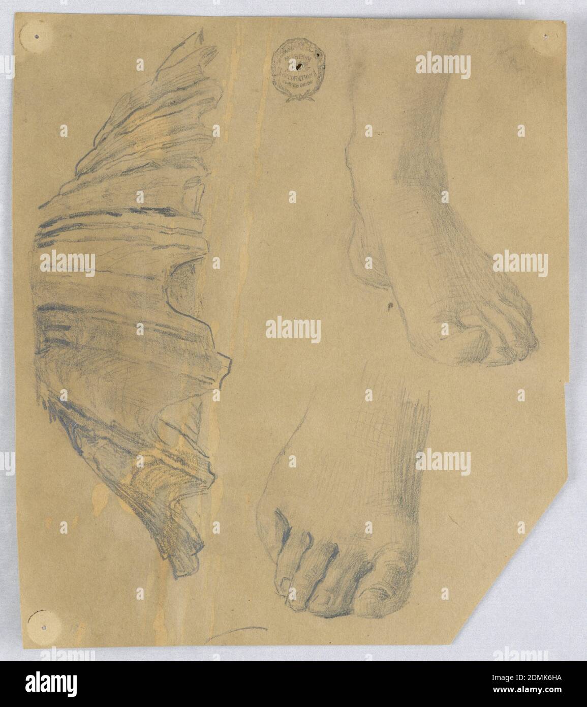 Studies of Feet, and a Fluted Shell, Francis Augustus Lathrop, American ...