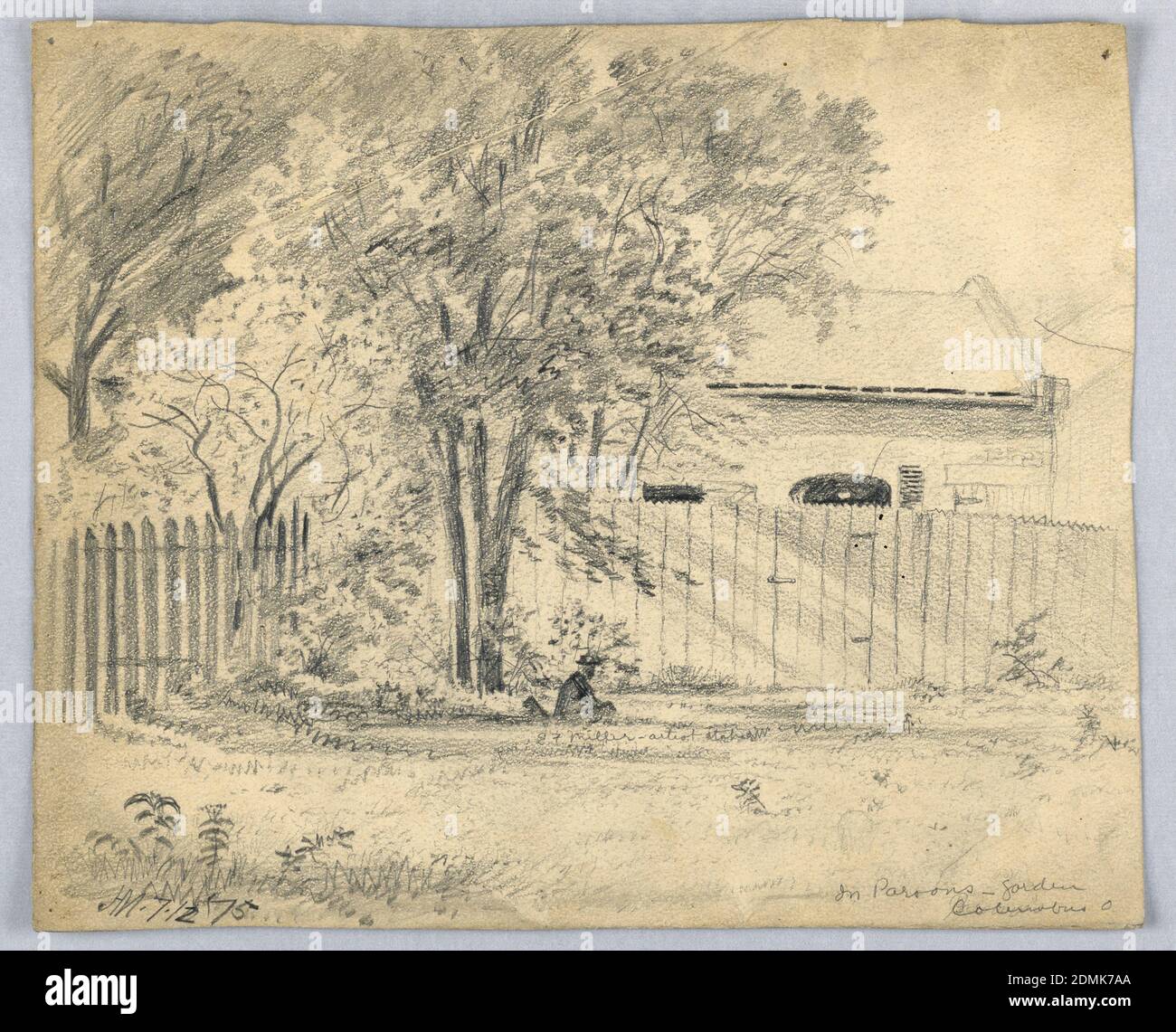 Man sitting under a tree drawing hi-res stock photography and images ...